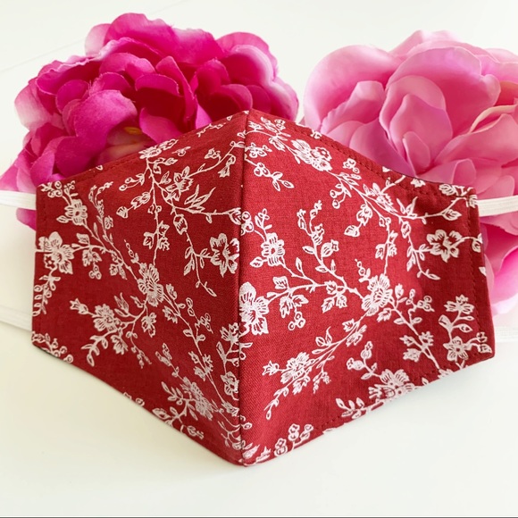 Accessories | 22 Triple Layer Handmade Face Mask Floral | Poshmark